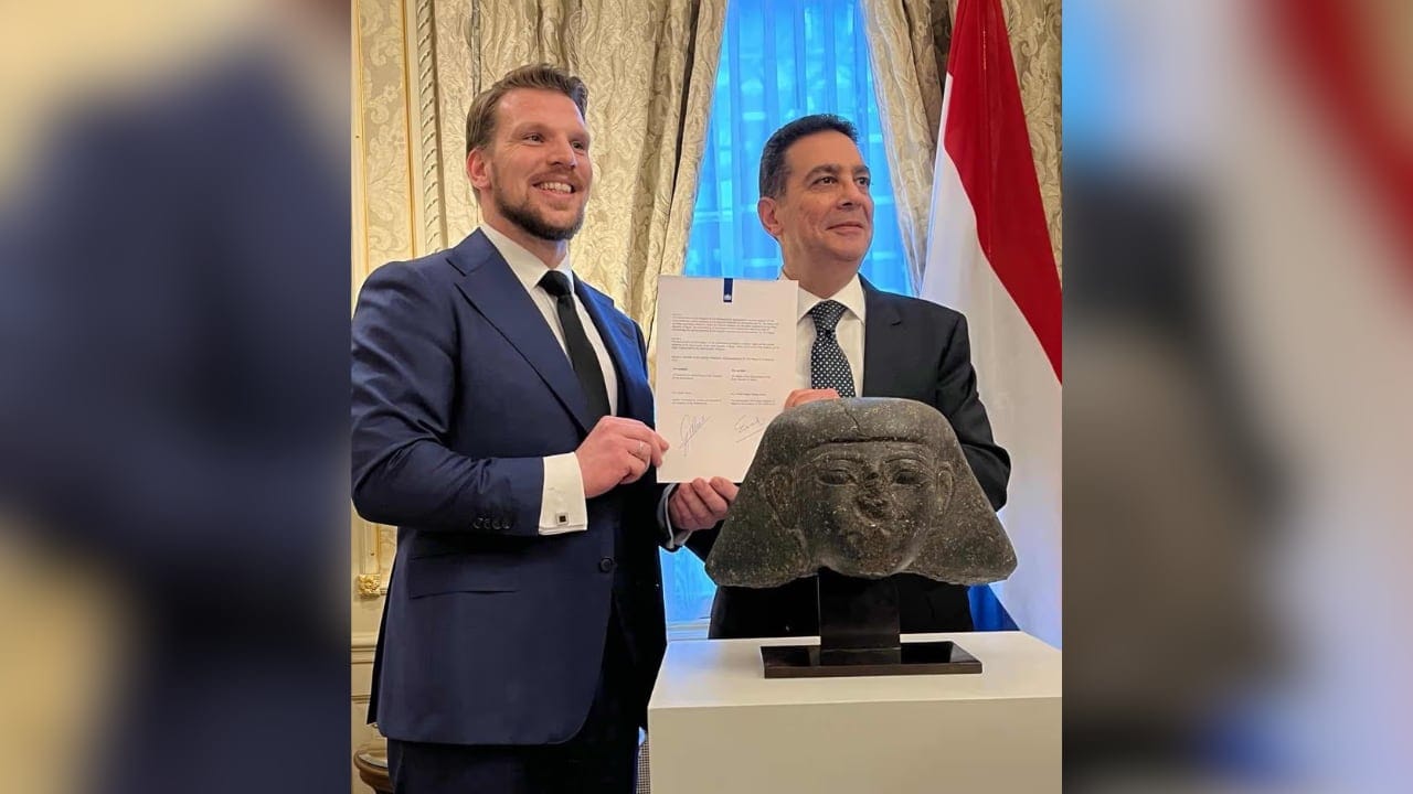 Netherlands returns 3,500-year-old sculpture stolen from Egypt during ...
