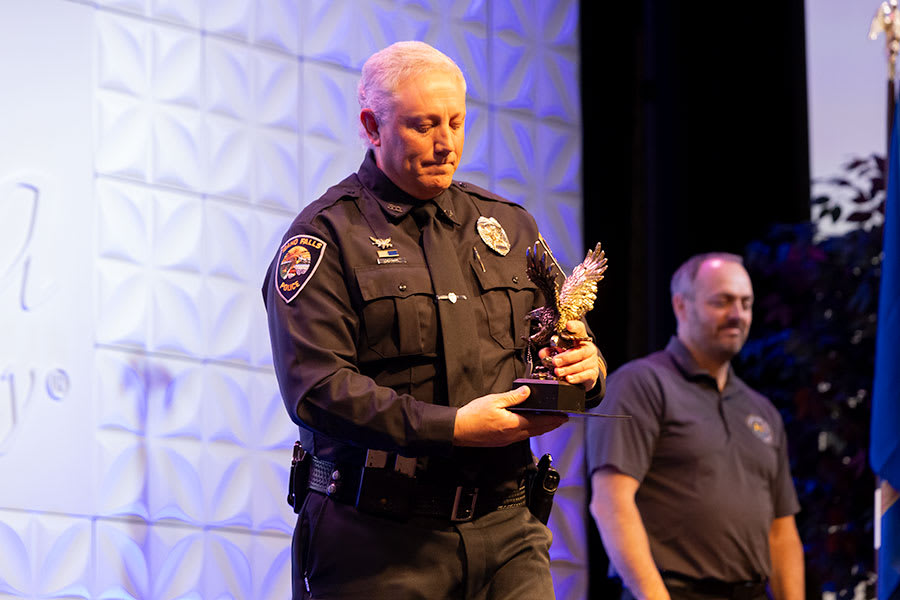 Idaho Falls police officer Dustin Cook honored with MVP award