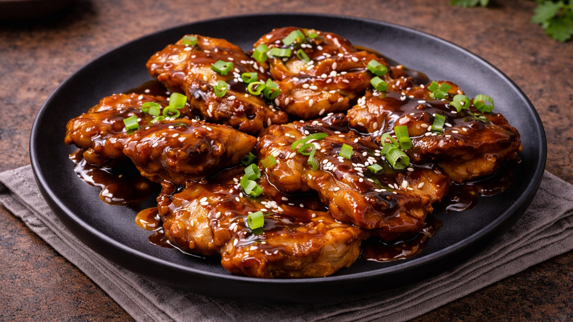 This sticky chicken is pure comfort food