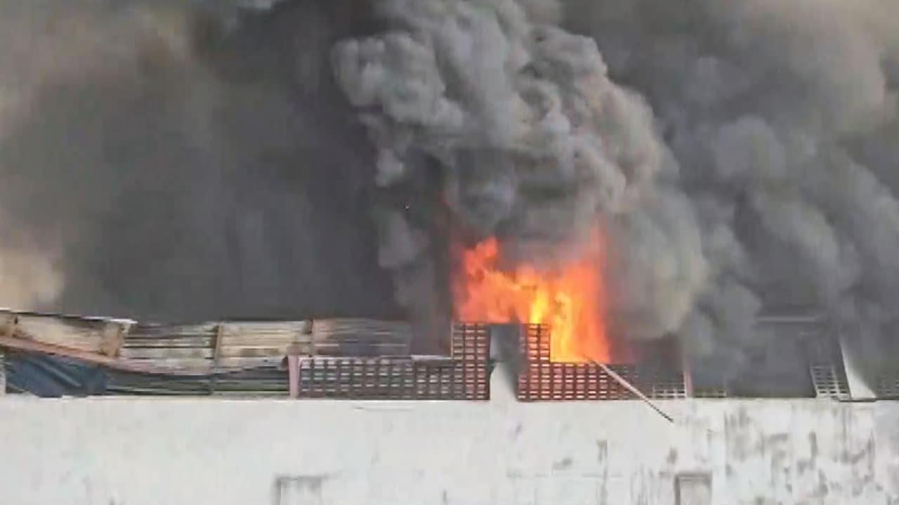 Massive fire breaks out at mattress warehouse in Bhiwandi, no casualties