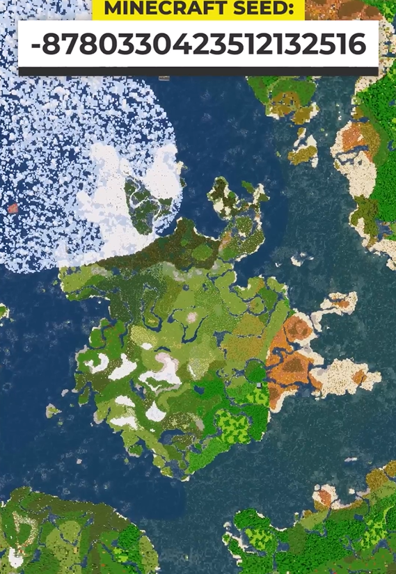 Minecraft Continent Island Seed: Explore Nearly Every Biome in One World