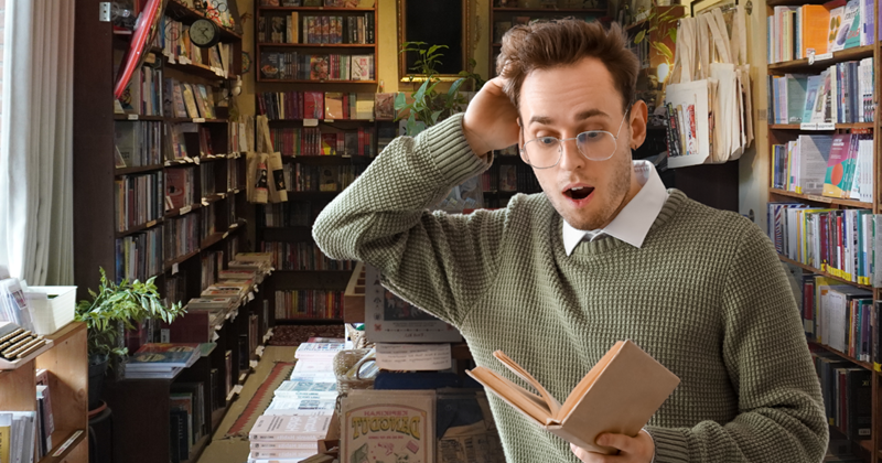 Man buys a used book that reveals a clue to a stranger's mysteriously ...