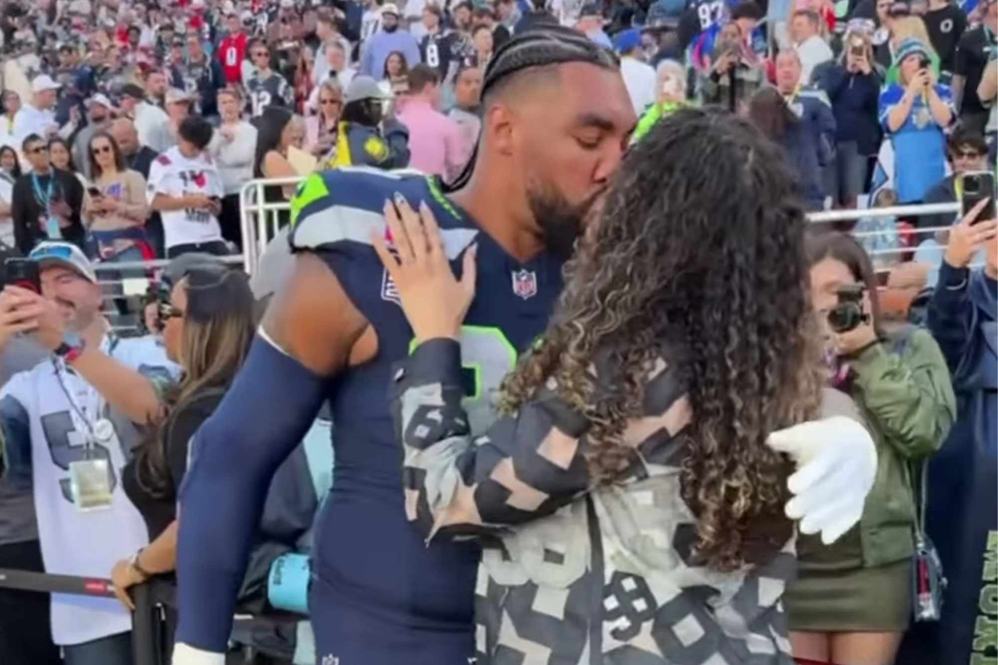 Seattle Seahawks WAG Hailey Louise Williams attends 2026 Super Bowl and ...