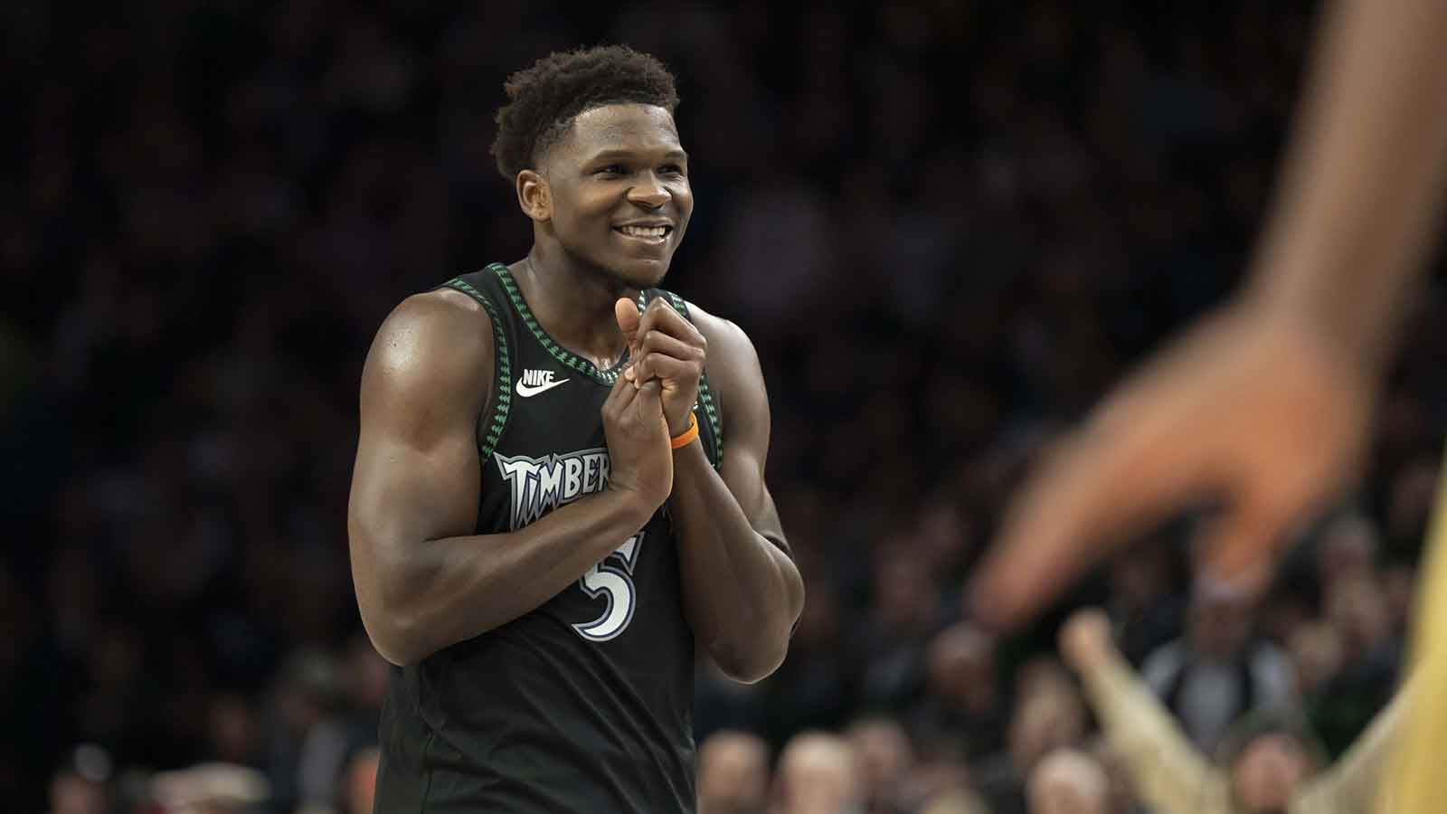 Timberwolves news: Anthony Edwards climbs Mount Brook Lopez on bonkers ...