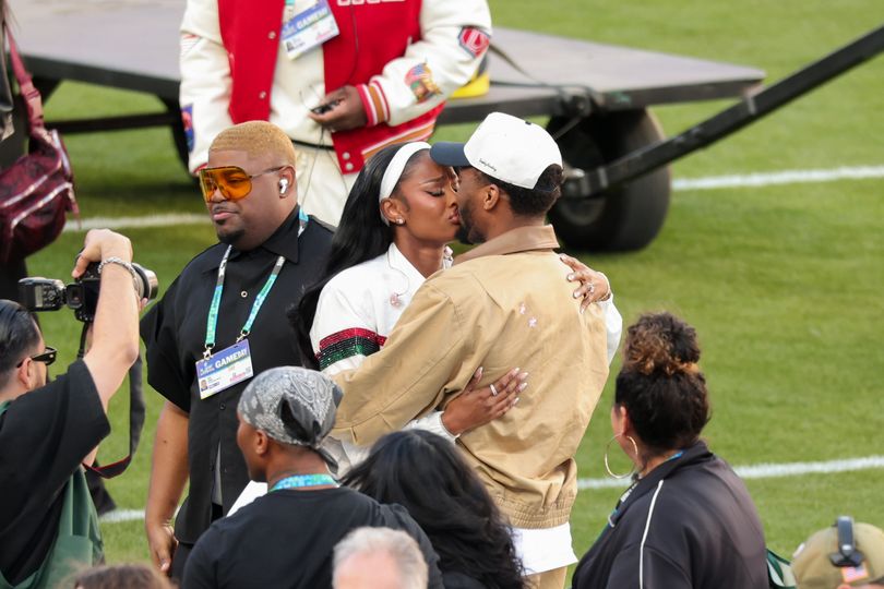 Coco Jones packs on the PDA with beau Donovan Mitchell after Super Bowl ...