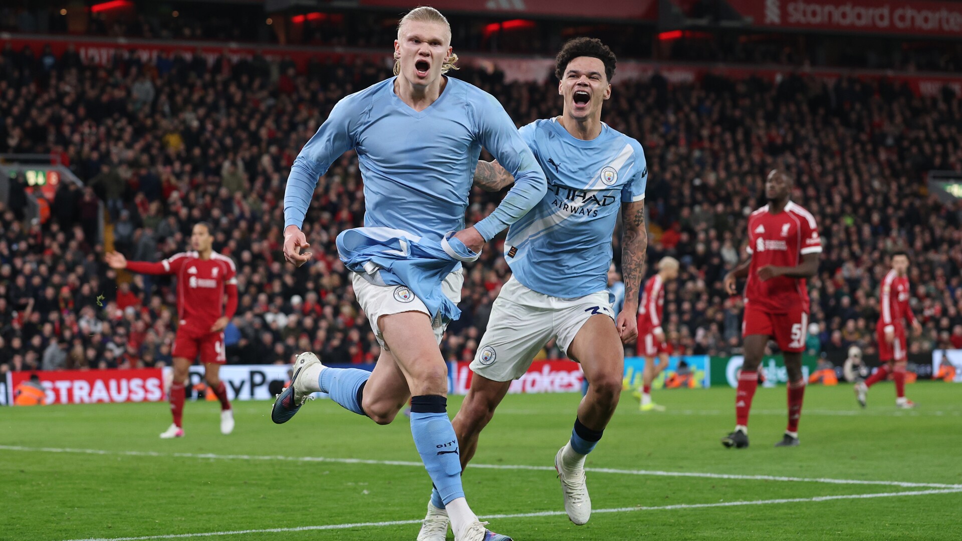 Liverpool 1-2 Manchester City: Haaland rallies City in stoppage time as ...