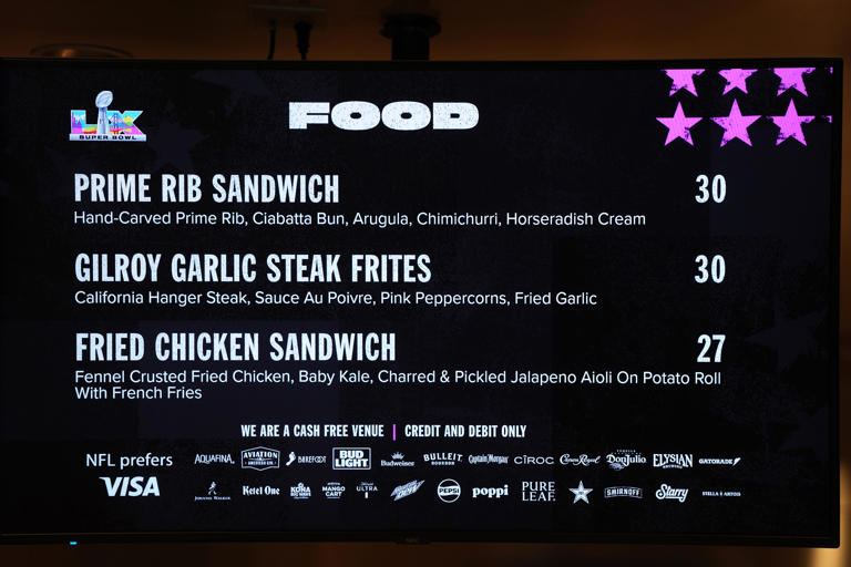 What are the Super Bowl 60 concessions prices?