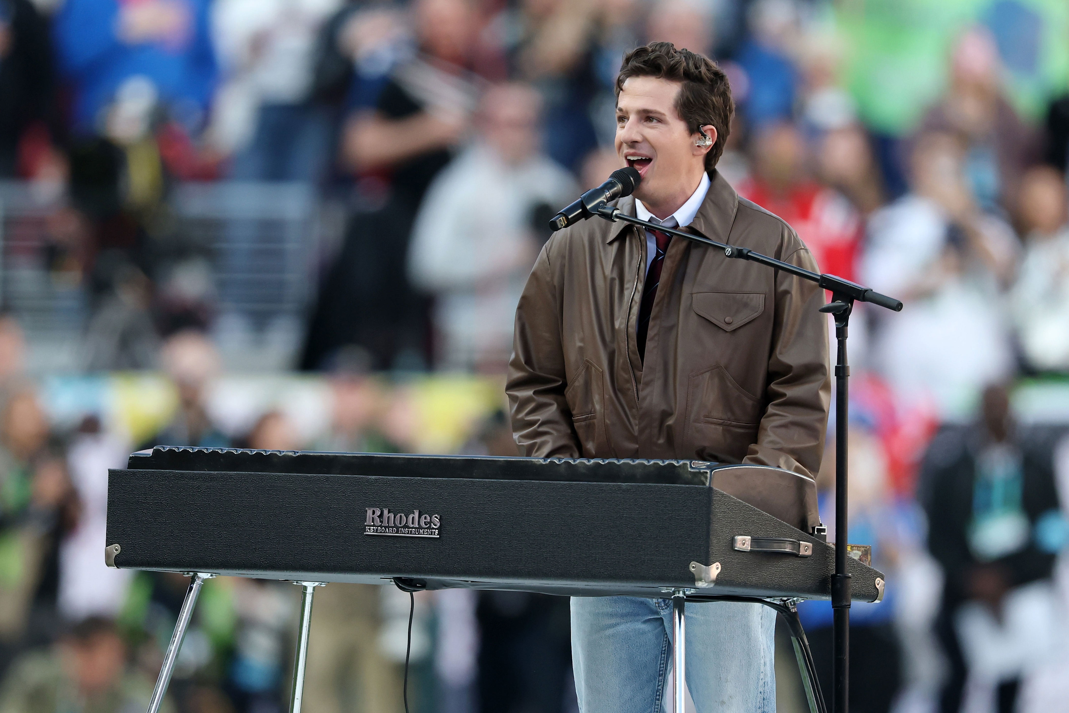 Watch Charlie Puth sing the national anthem at Super Bowl LX