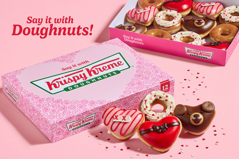Krispy Kreme unveils heart-shaped doughnuts for Valentine’s Day collection
