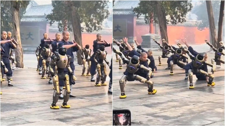 At China's Shaolin Temple, humanoid robots become kung fu trainees