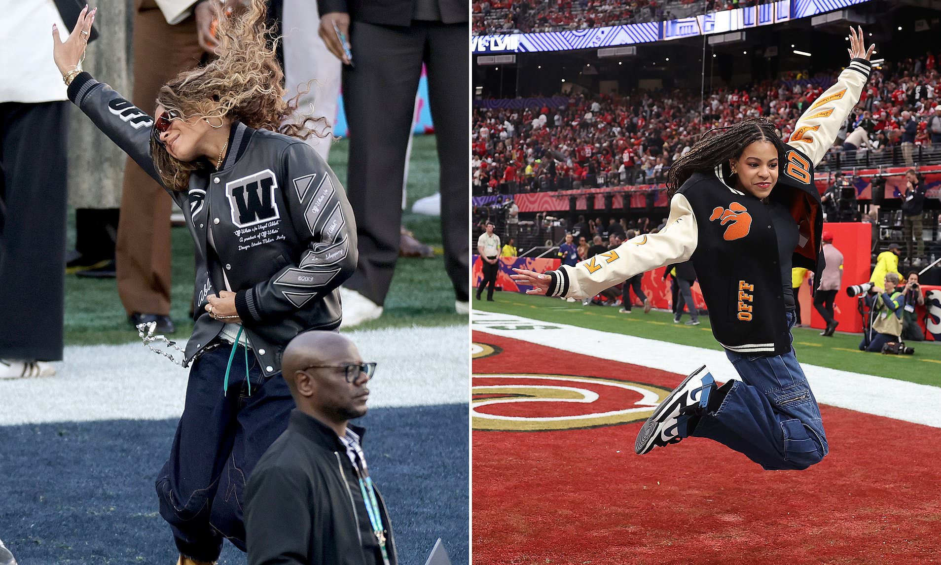 Blue Ivy recreates her annual jumping picture on the field as she ...