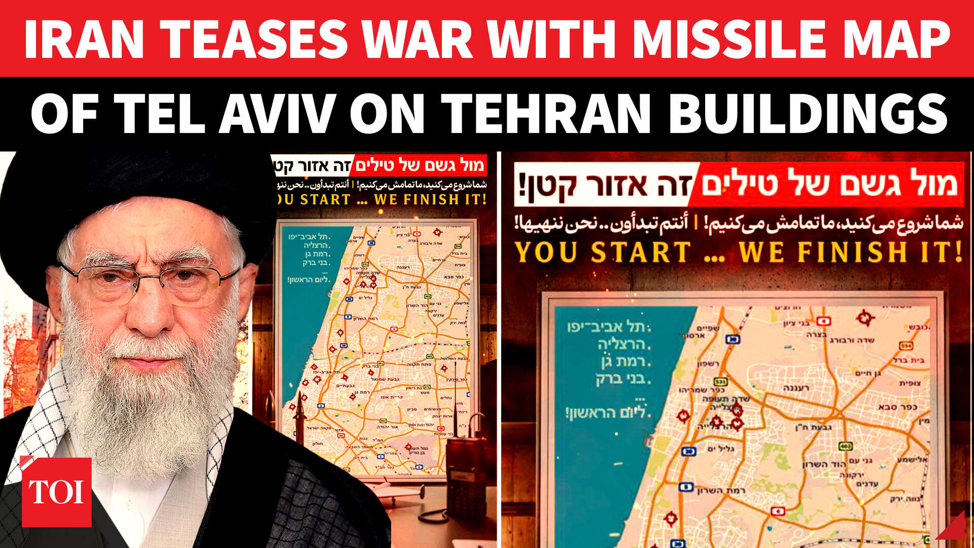Iran maps Tel Aviv targets with 'We finish it!' mural; Israel warns ...