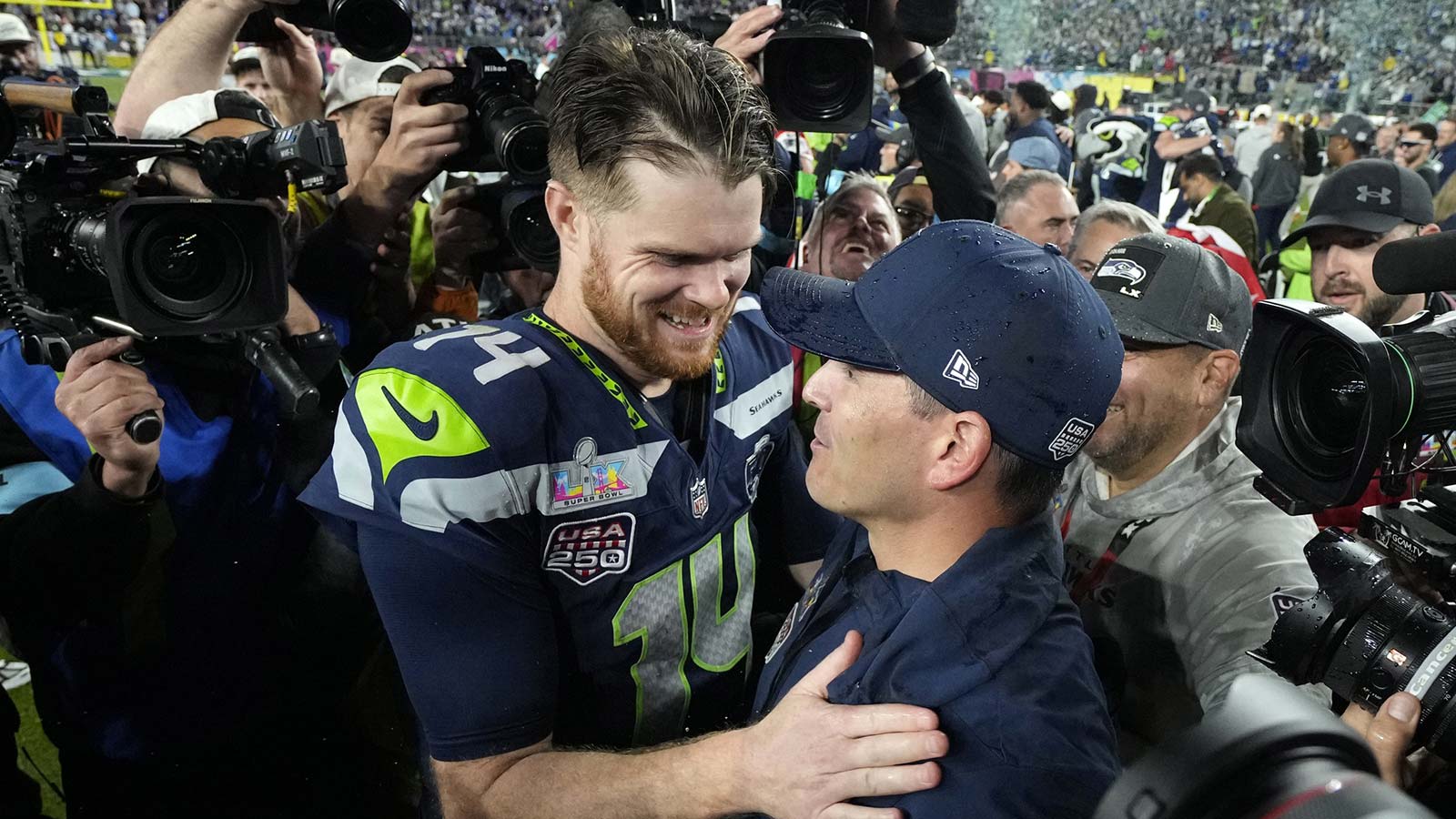 This Sam Darnold-Mike Macdonald exchange after Super Bowl win will warm ...