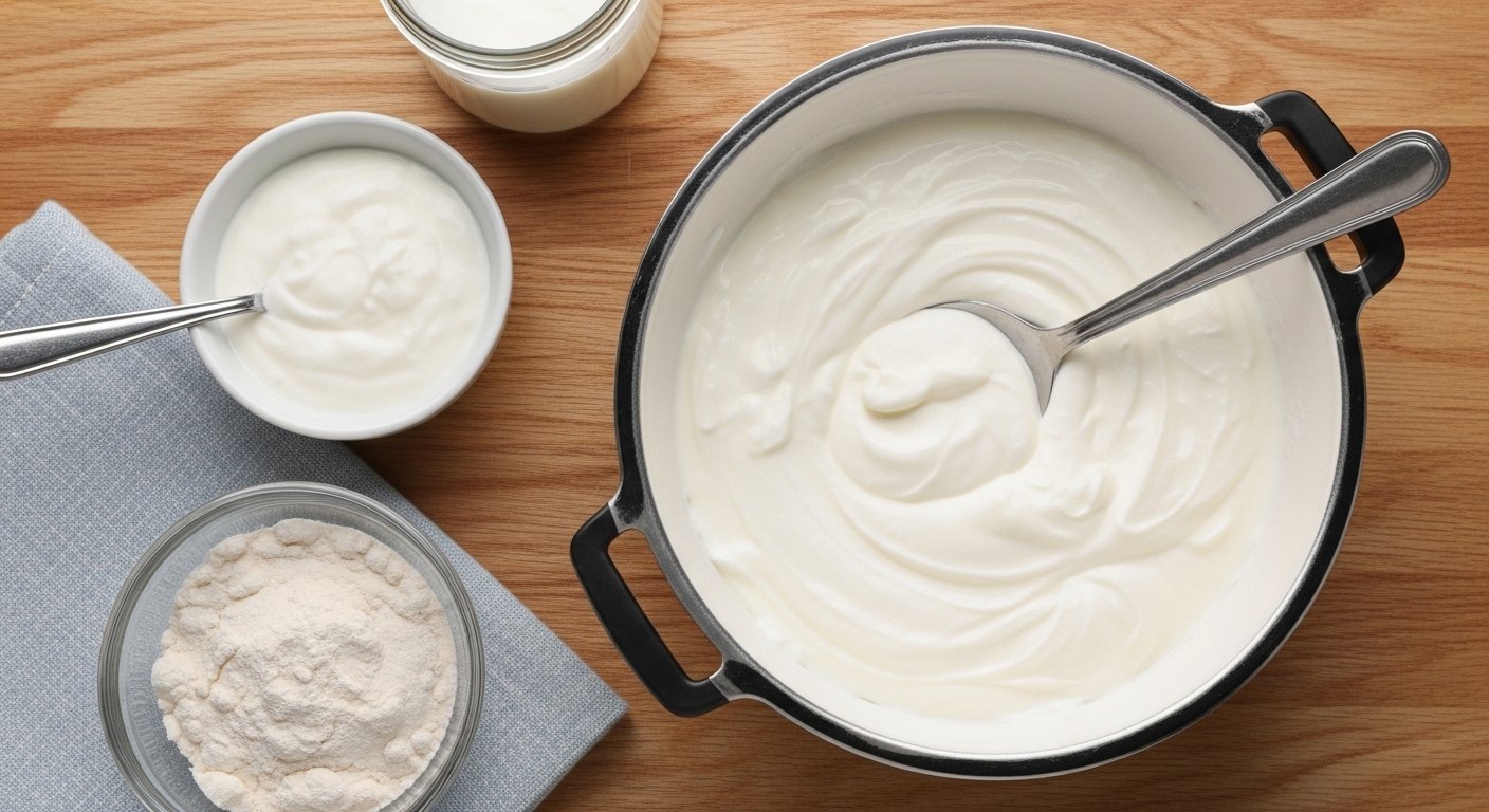 This homemade Greek yogurt comes together with just two simple ingredients