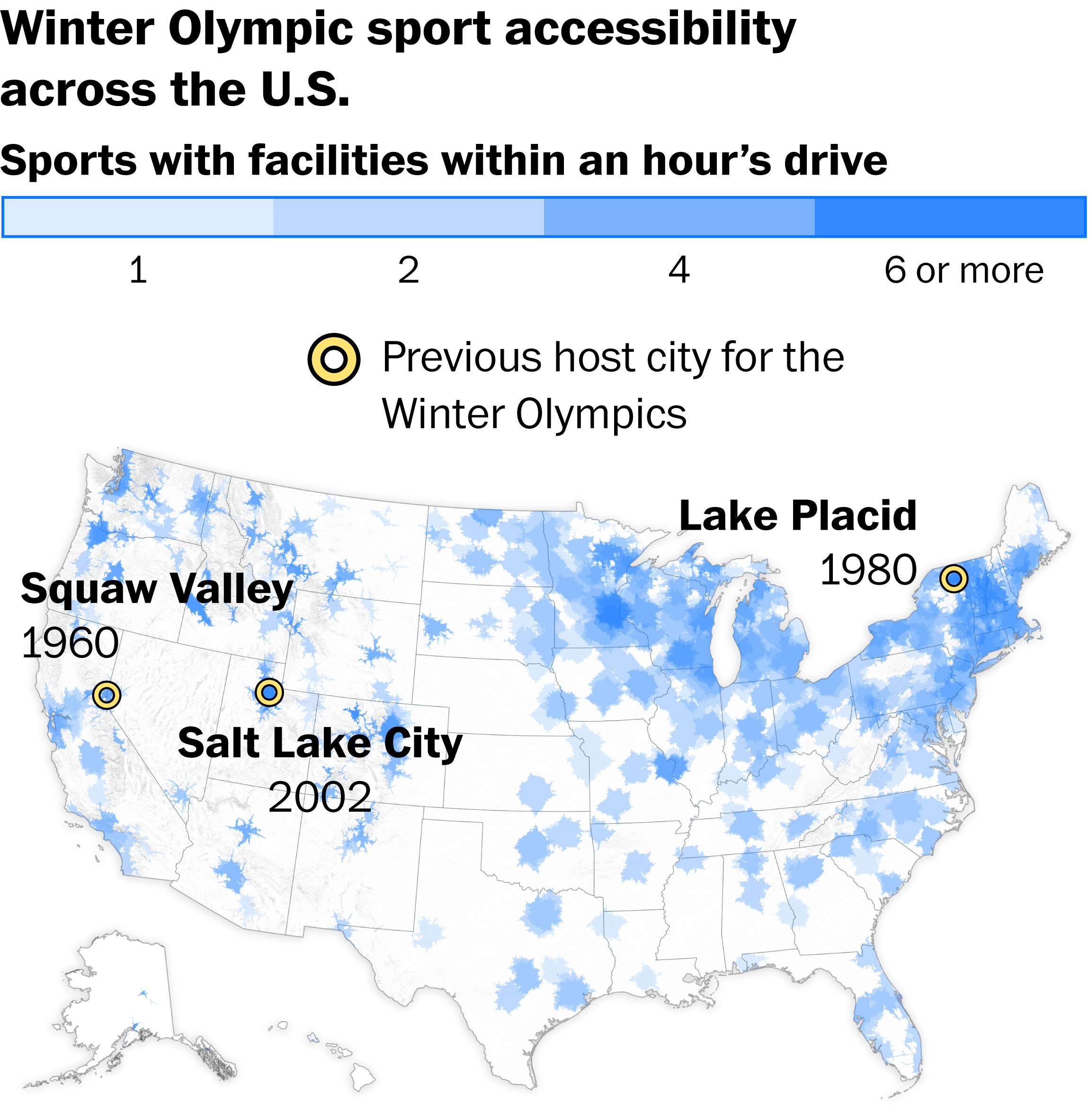 Explore where Winter Olympic sports are most accessible across the US
