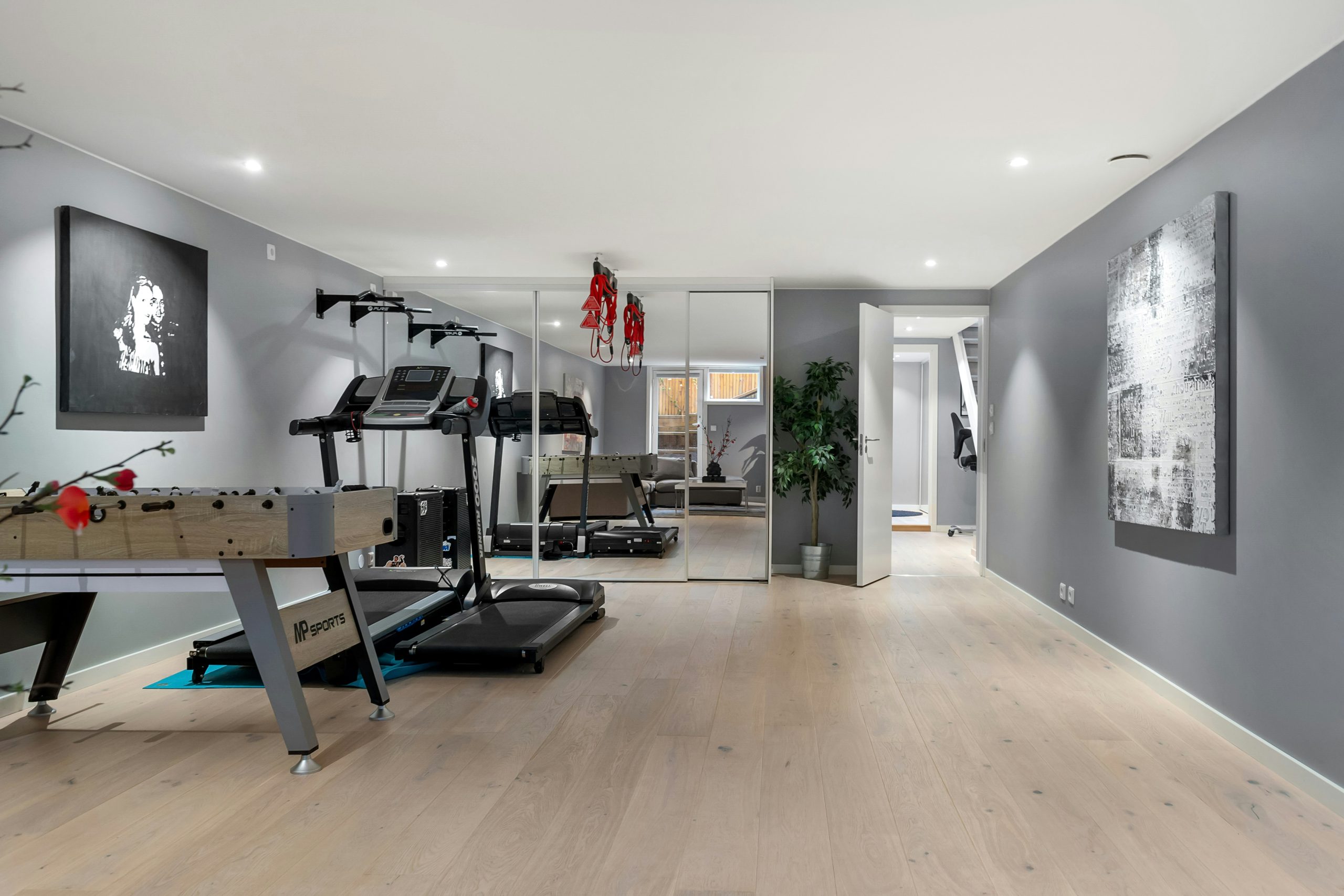 Lighting ideas for a basement gym