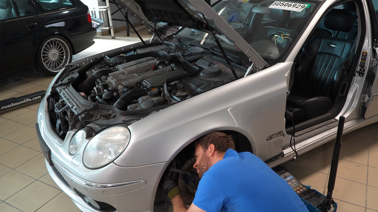 Buying cheap Mercedes E55 AMG and restoring it