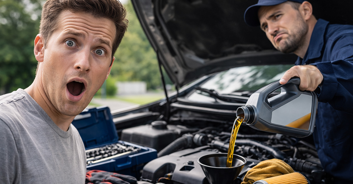My cousin has never changed the oil in his car. It's been going now for ...