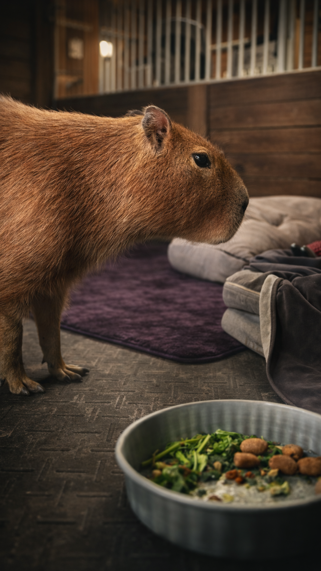 Why this capybara watches closely when snacks disappear