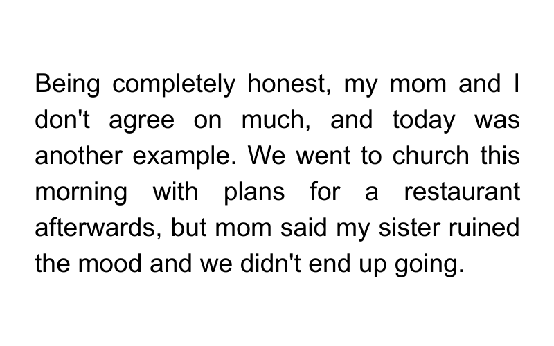 Mother’s Day turns sour after church disagreement sparks family arguments