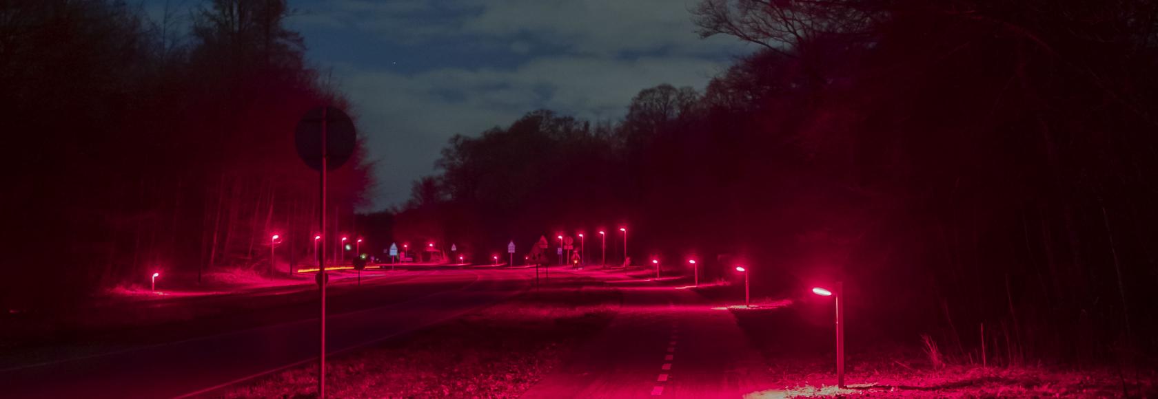 Danish red street lighting solves a problem every city has