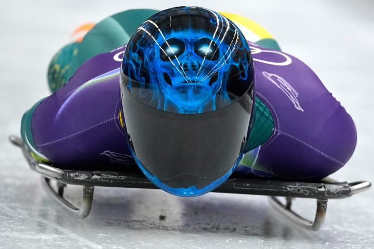 Photos: Skeleton, skiing underway in Monday’s 2026 Winter Olympics