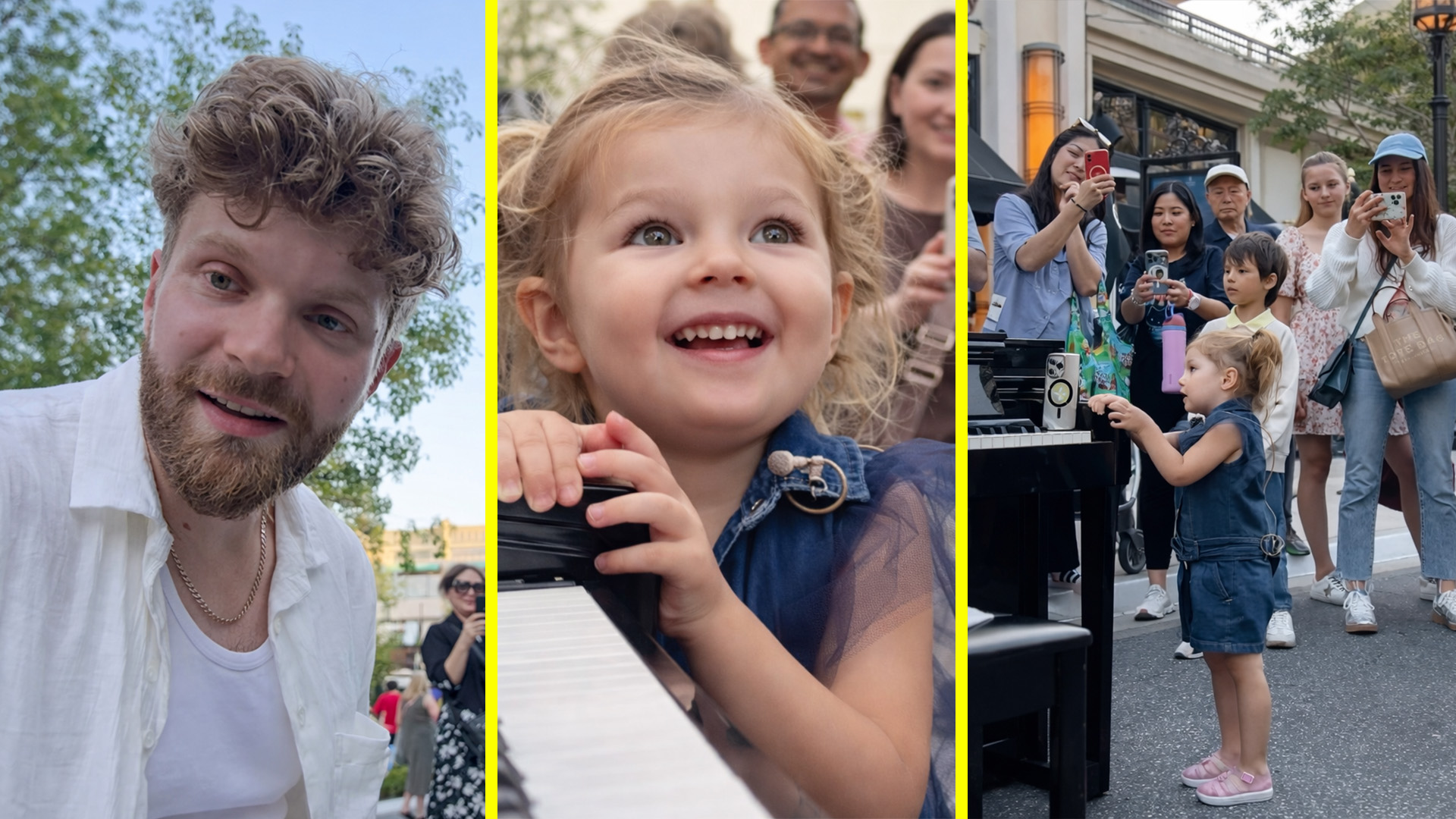 A 3-year-old starts singing in public