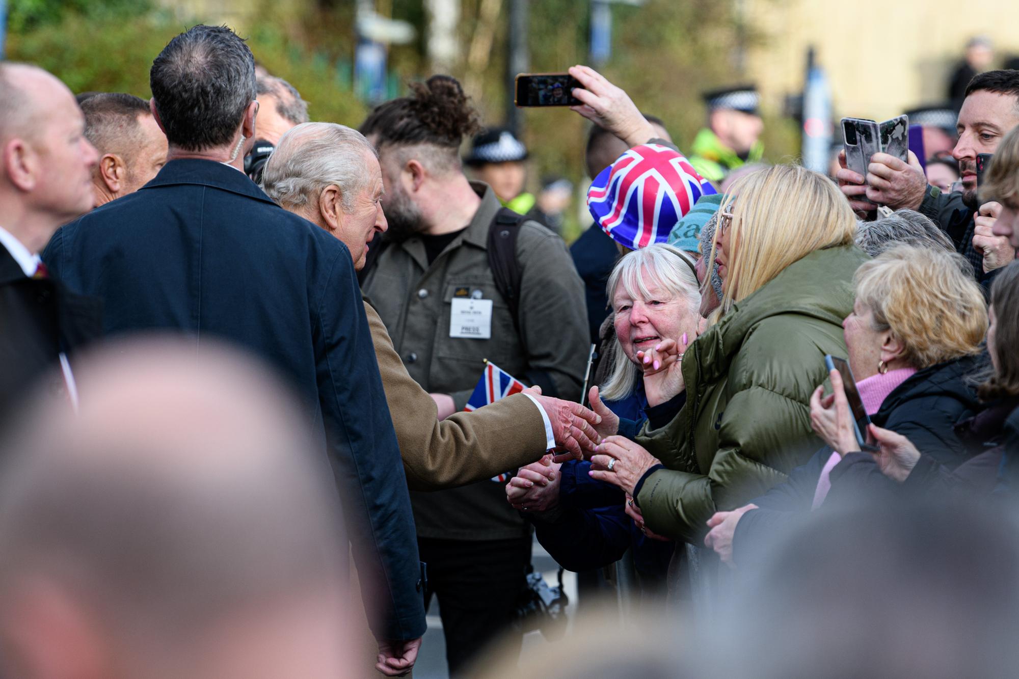 Lone heckler barracks King Charles on visit to Clitheroe