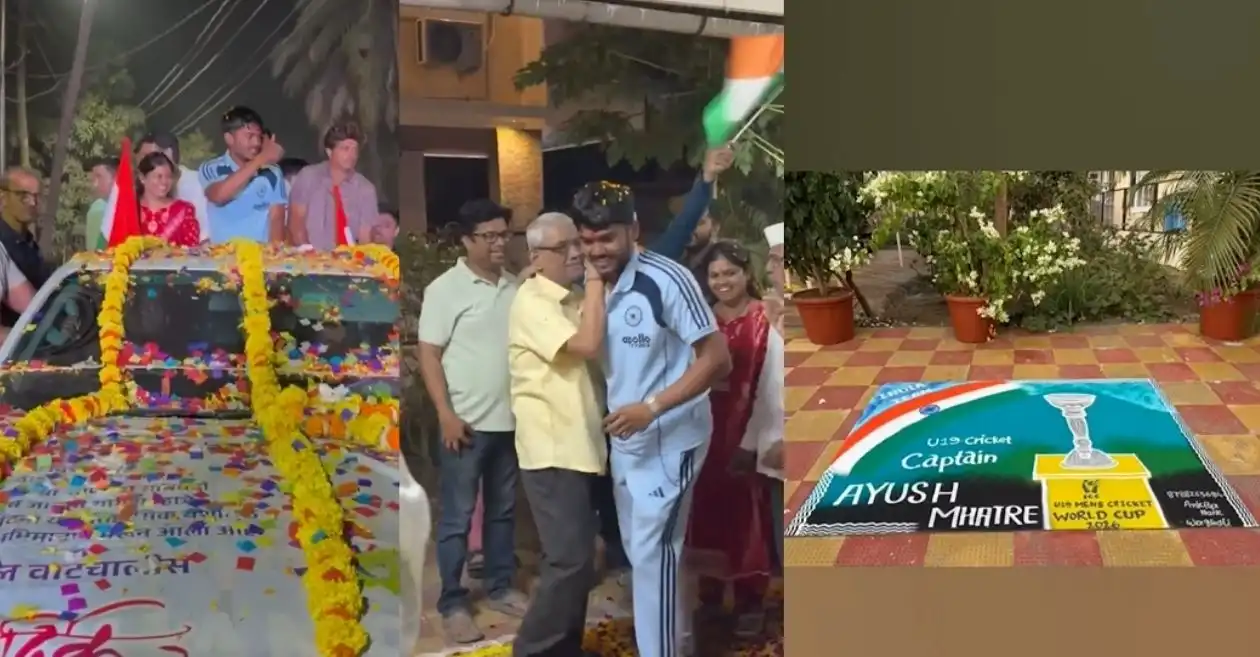 Watch: Virar erupts in celebration as Ayush Mhatre gets grand welcome ...