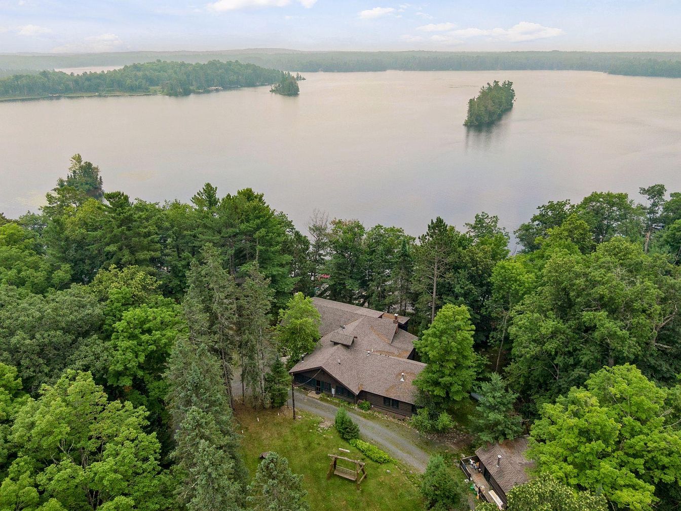 Historic 1923 log lodge in Hayward, Wisconsin featuring eight ...