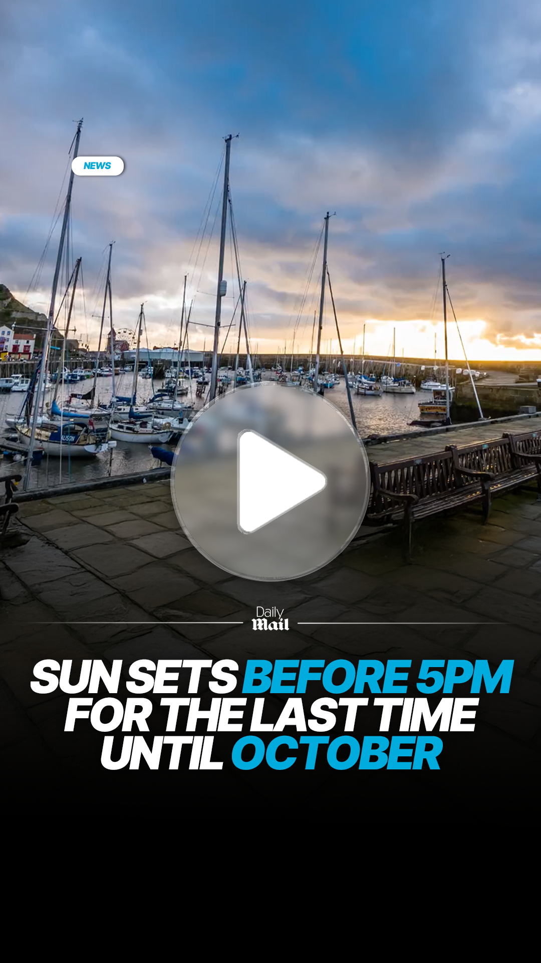 Sun sets before 5pm for the last time until October