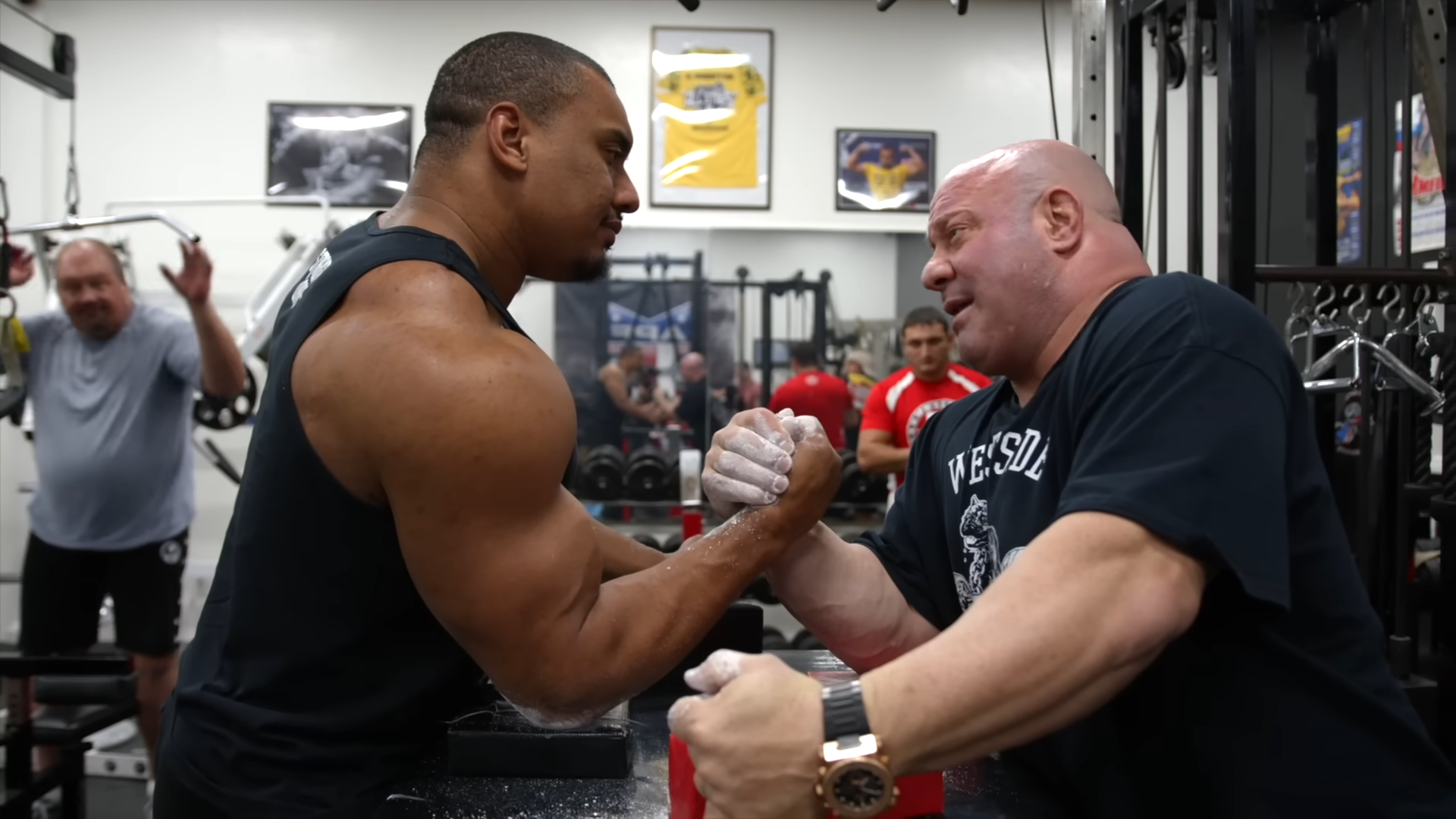The rapid progression of Larry Wheels in arm wrestling