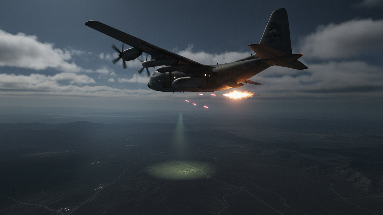 The flying gunship that turns night into a kill zone
