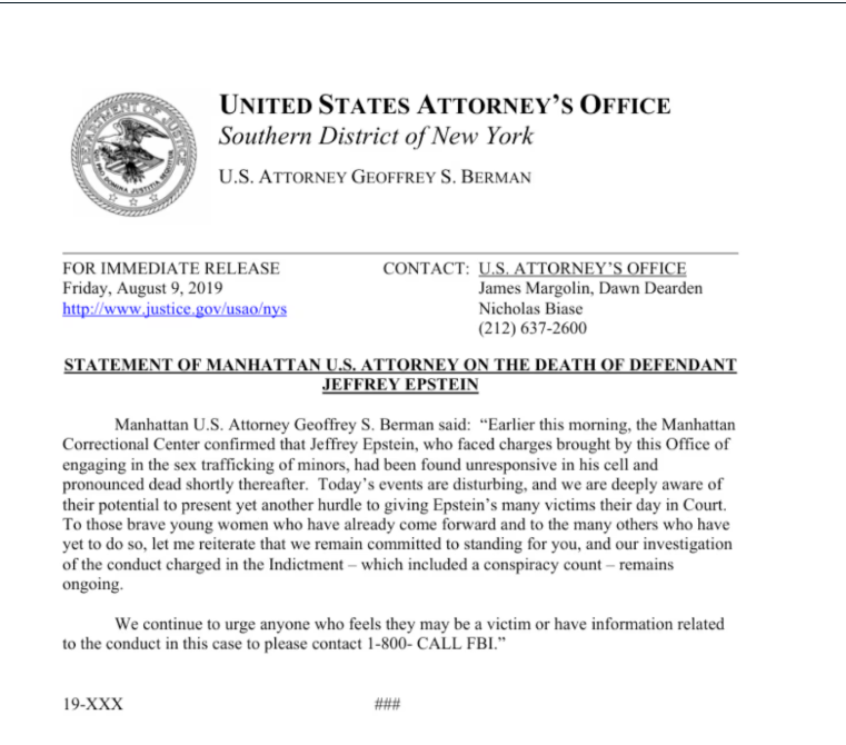 Latest files show Epstein death statement dated a day early, raising ...