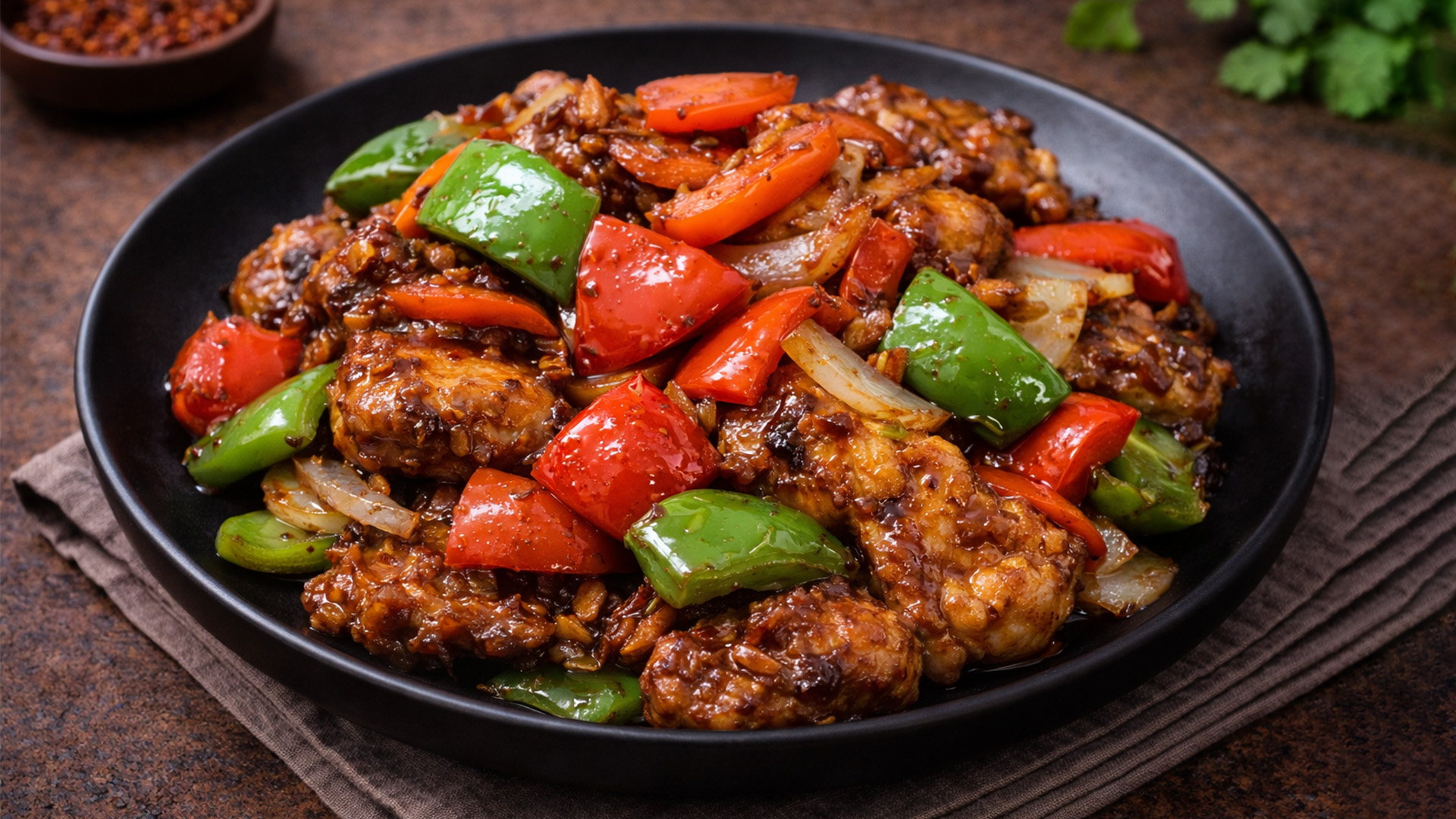 Restaurant style chicken Manchurian at home