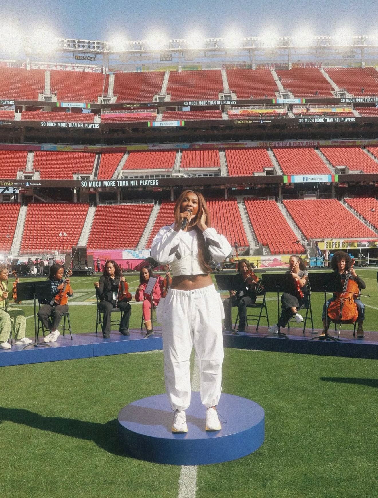 Coco Jones’ Super Bowl 2026 performance look puts a twist on Whitney ...