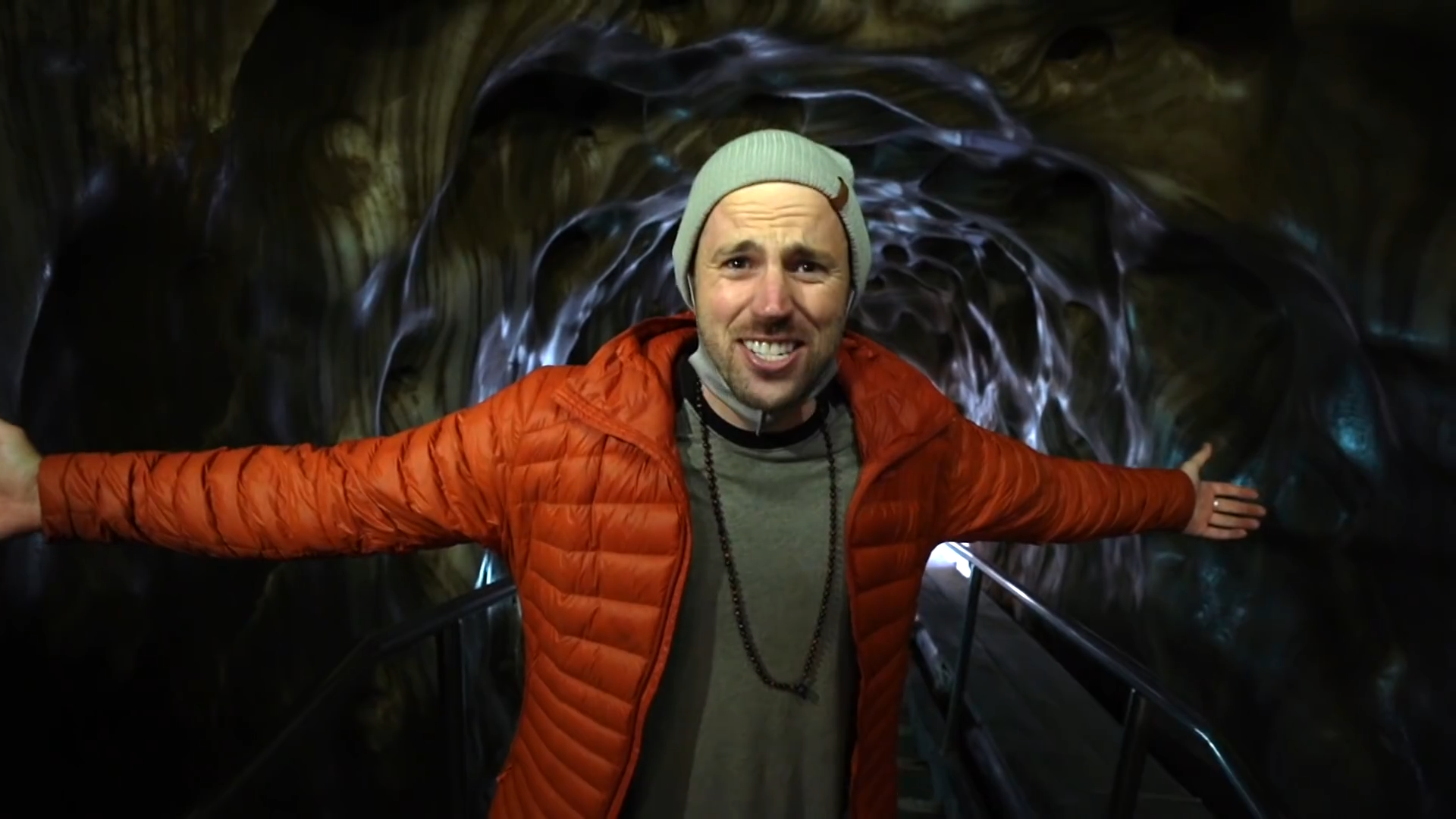 What visitors find hundreds of feet underground in Romania