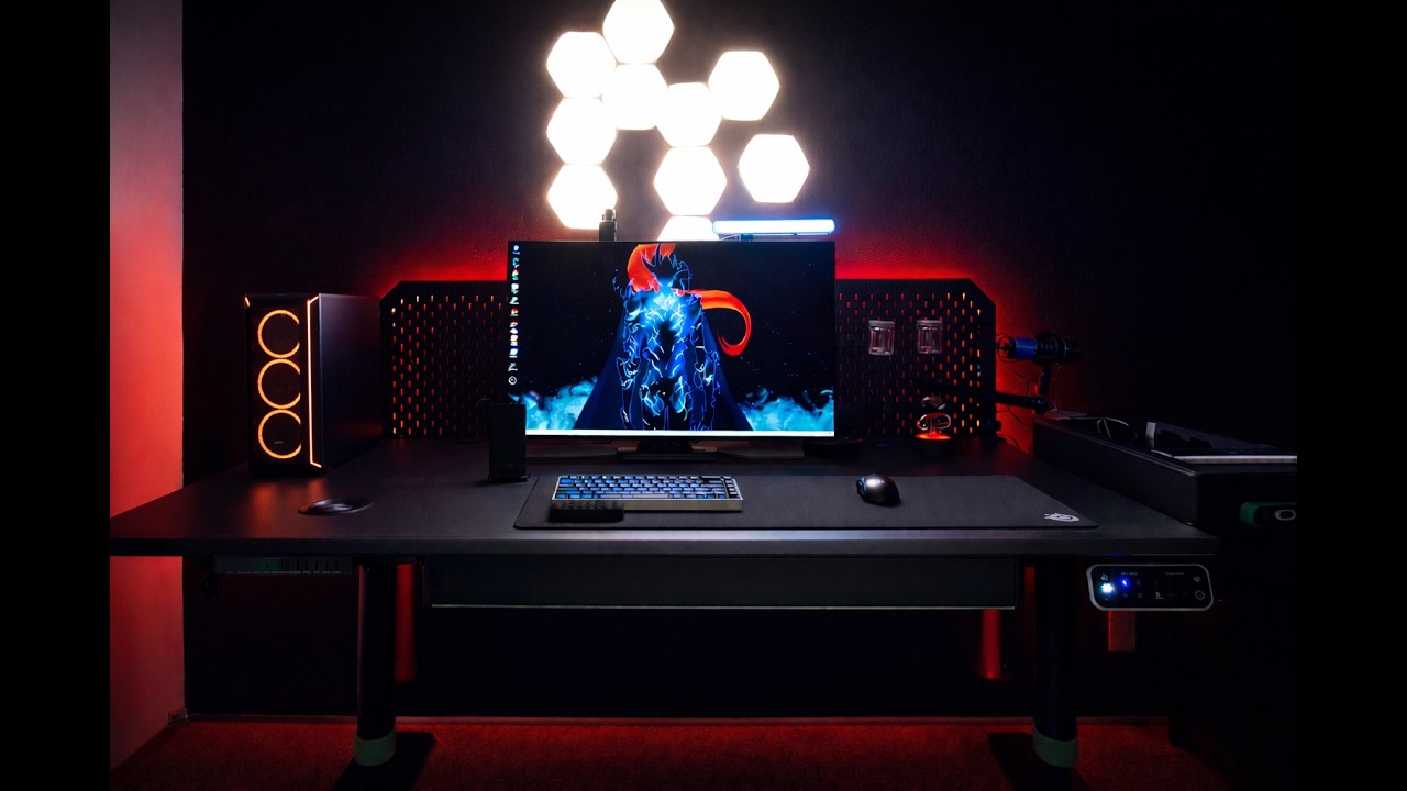 Gaming desk setup build in just minutes