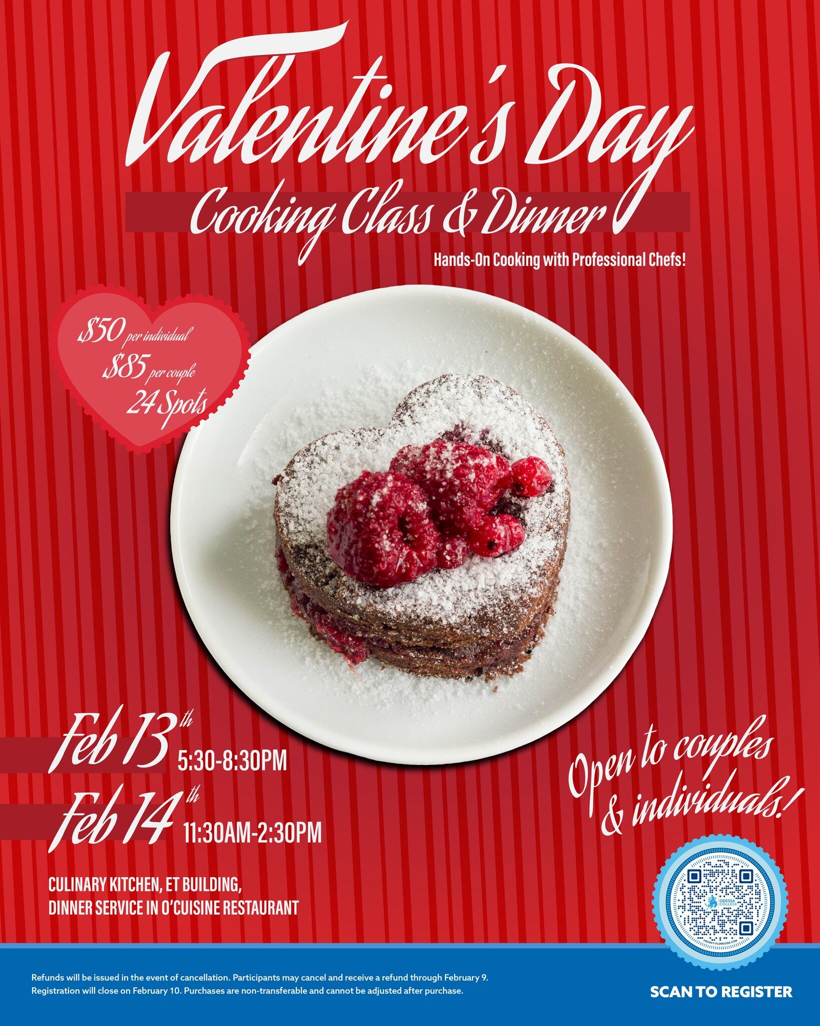 Spice up your Valentine’s Day with cooking classes at Odessa College