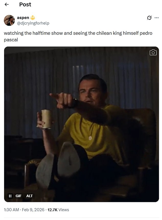 Super Bowl fans go wild for beaming Pedro Pascal's surprise appearance
