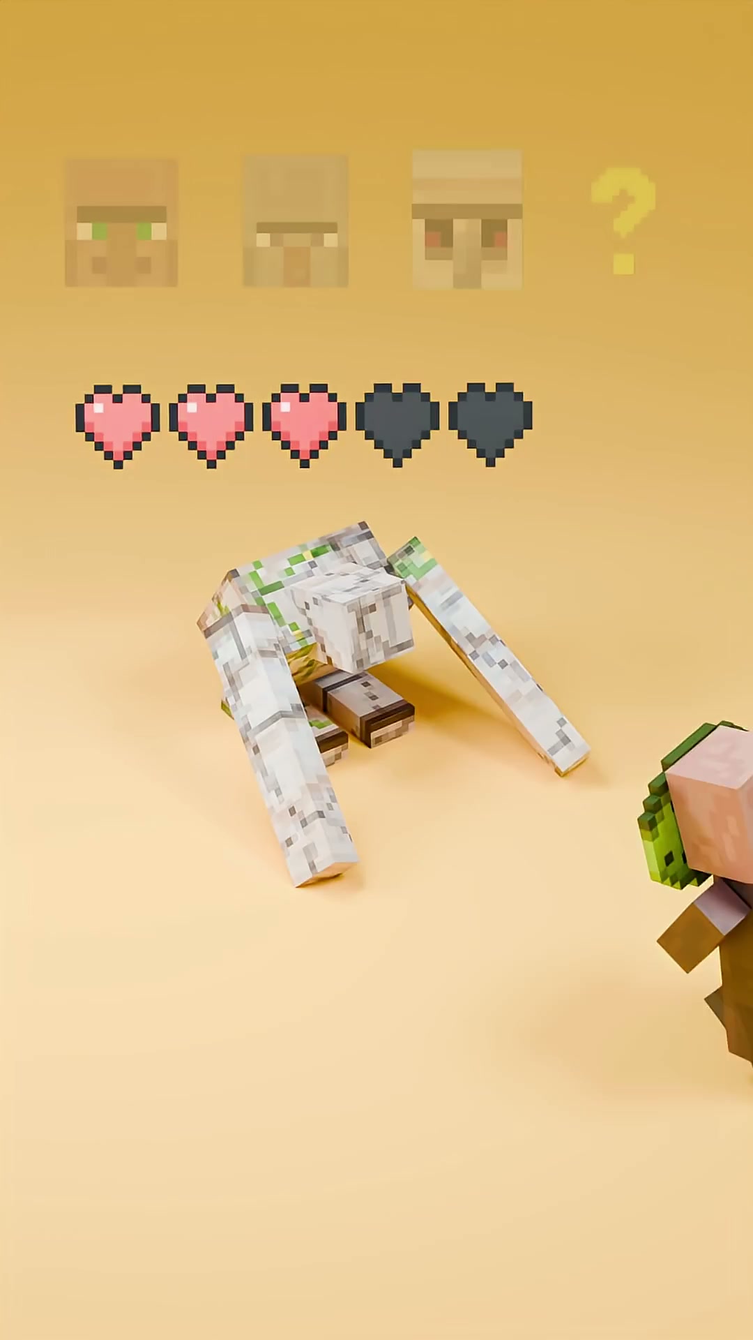 Minecraft villager vs iron golem and witch satisfying 3D cloth and ...