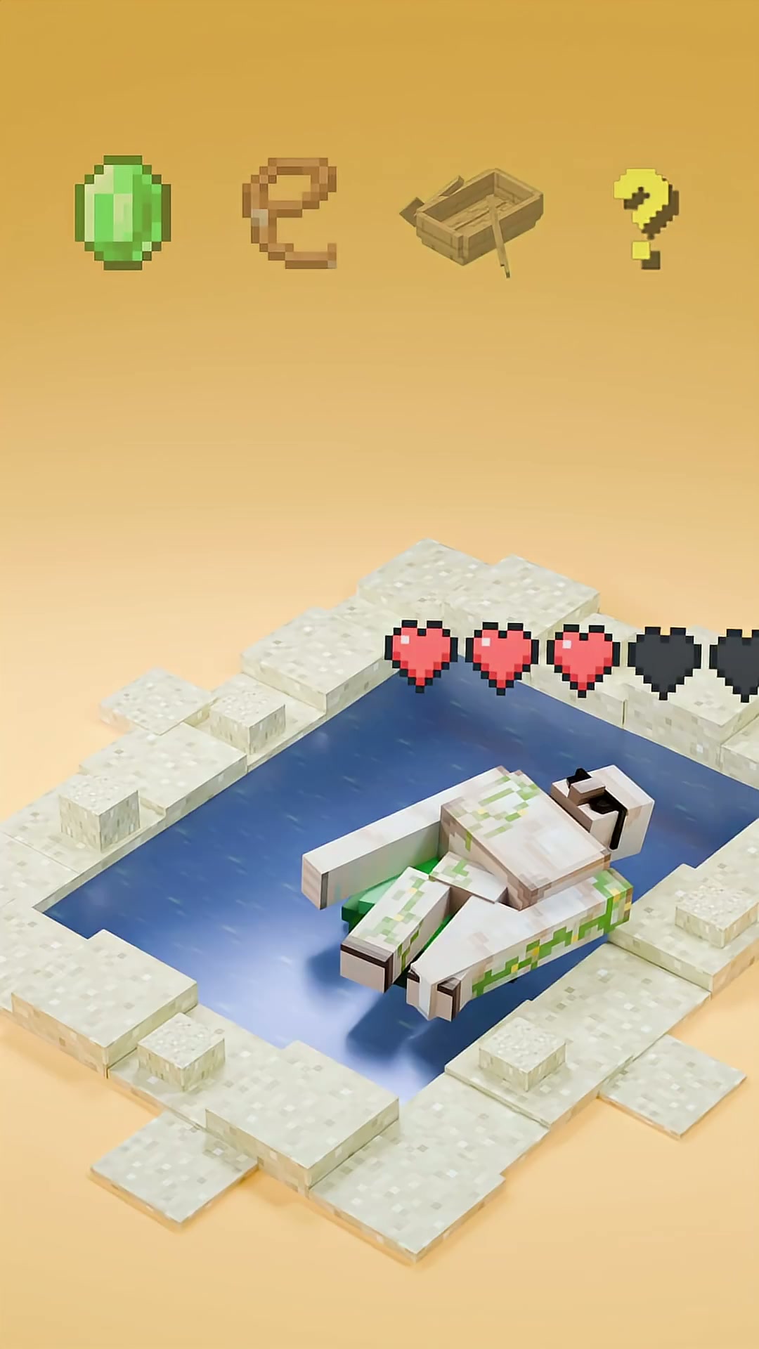 Minecraft mobs save iron golem, hero in danger | Satisfying 3D fluid ...