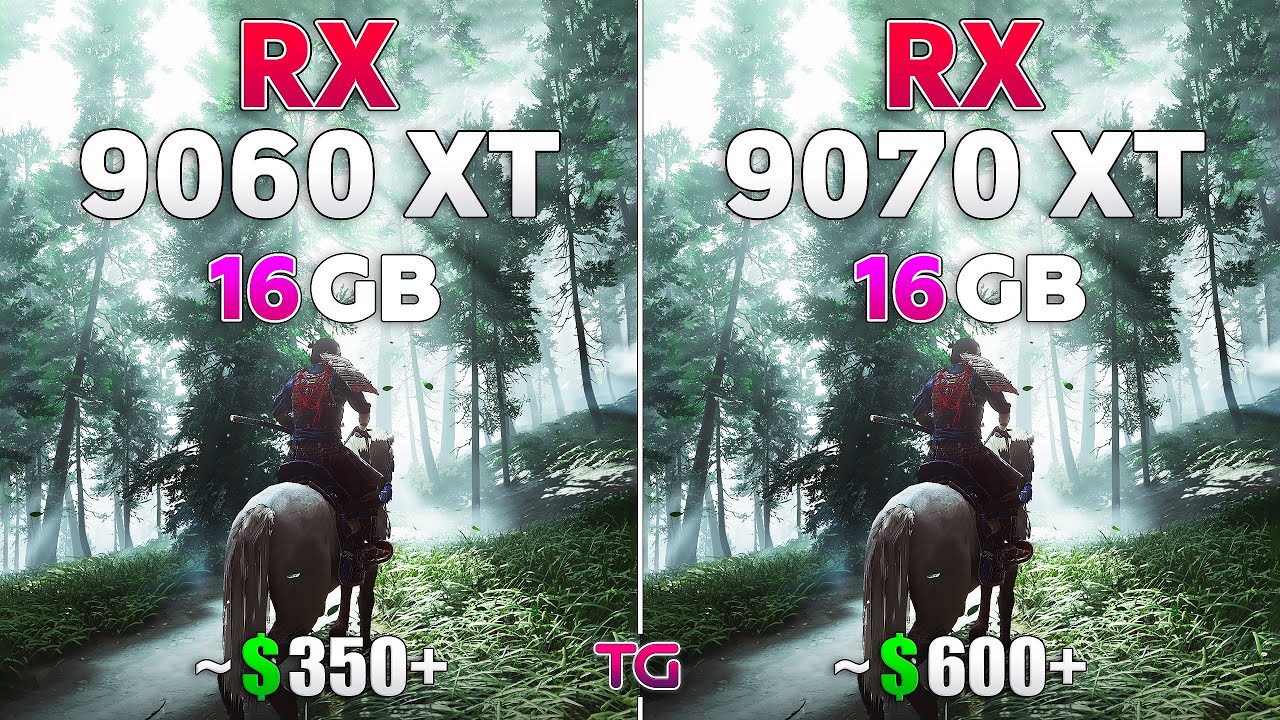 RX 9060 XT 16GB vs RX 9070 XT 16GB - How big is the difference?