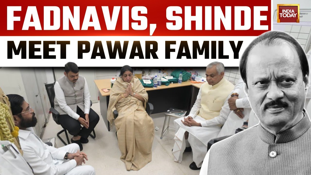 Eknath Shinde and Devendra Fadnavis meet Sunetra Pawar after Ajit Pawar ...