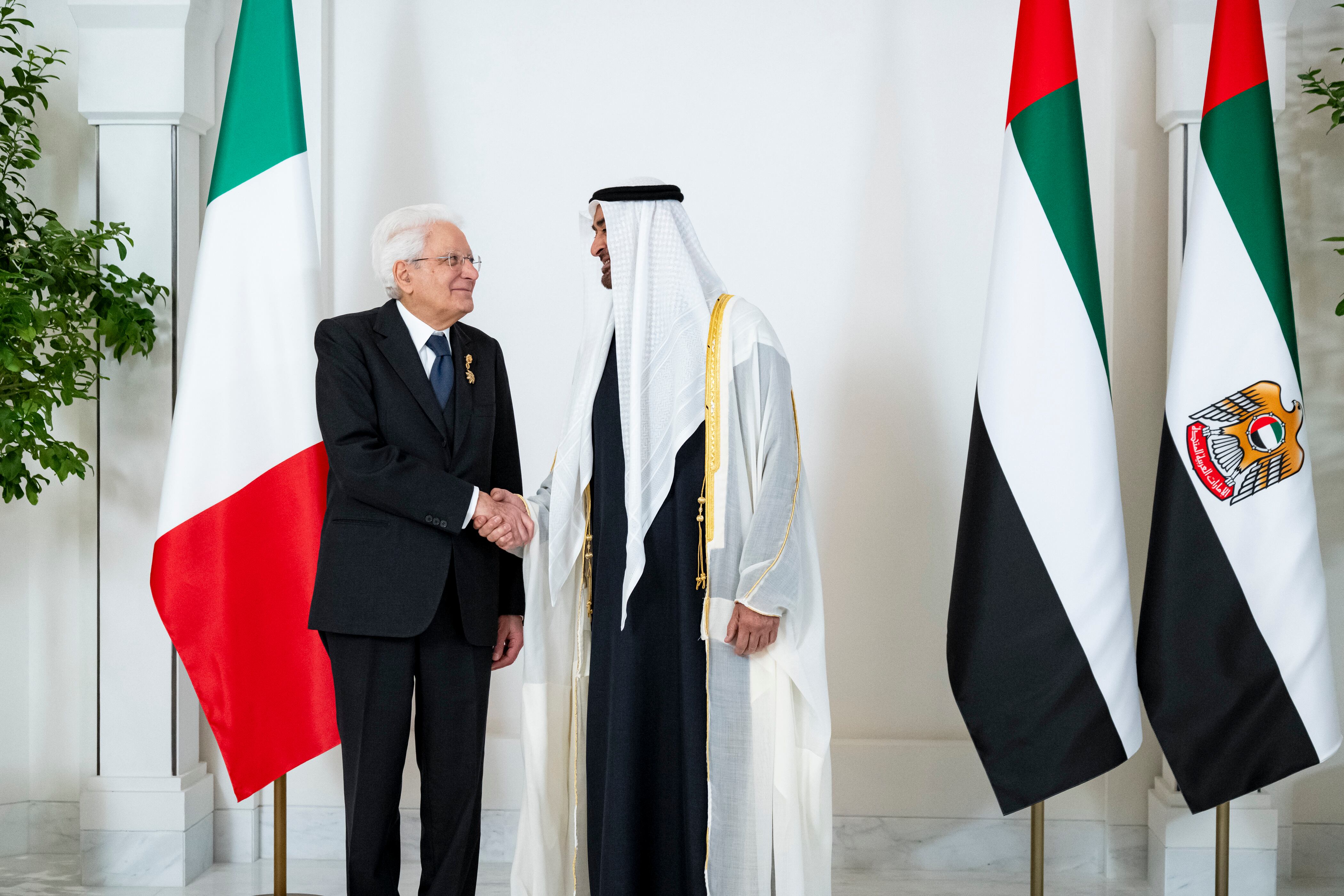 President Sheikh Mohamed meets Italian president in Abu Dhabi