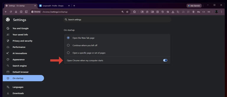 Chrome vai gastar memória assim que ligas o computador