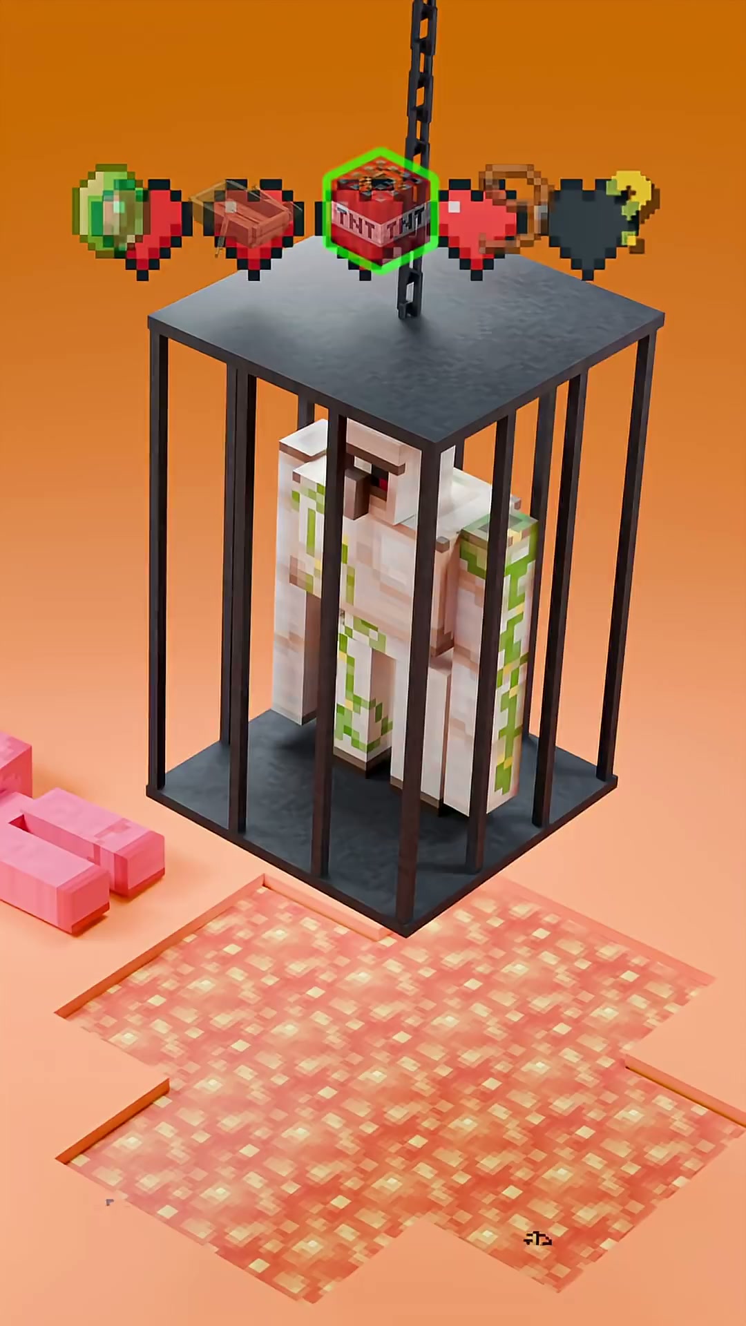 Minecraft mobs save iron golem lava satisfying 3D cloth and fluid ...