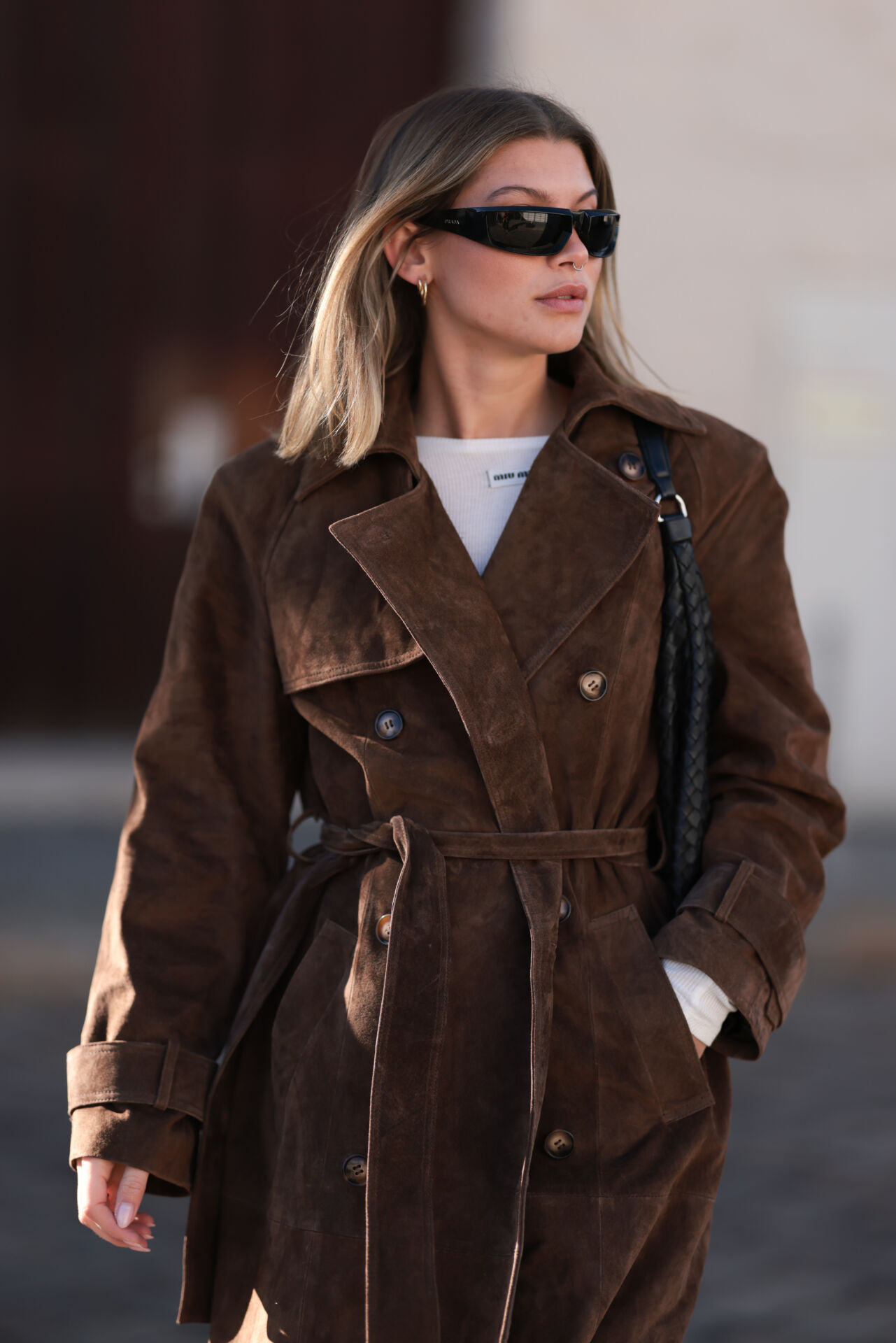 Every stylish woman I follow seems to own a suede trench coat – this is ...