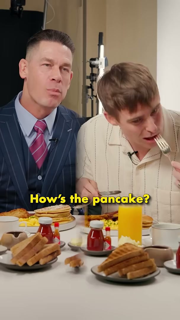 John Cena explains American pancakes!