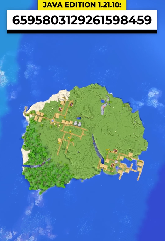 Minecraft double village island seed | Perfect spawn & exploration